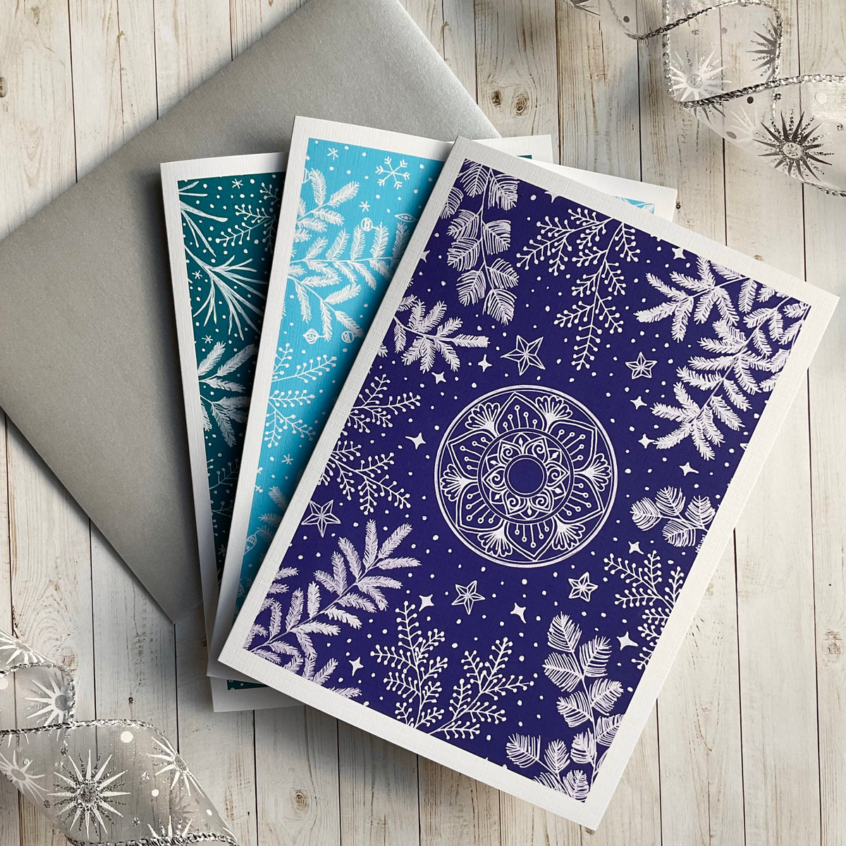 Set of 12 Winter Wonderland Greeting Cards – Art by EAC
